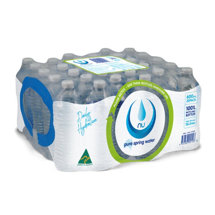 ニューピュア スプリングウオーター 600ml x 30本 Nu-Pure Spring Water 600ml x 30 Bottles ...